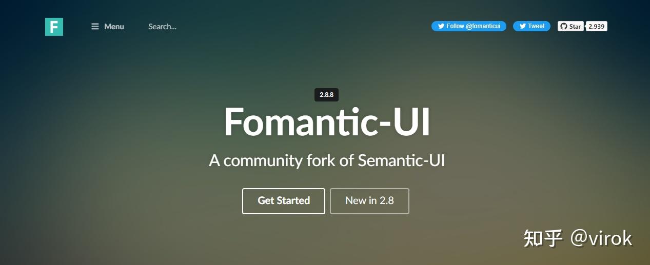 好用的semantic-ui以及其分支:fomantic-ui - 知乎