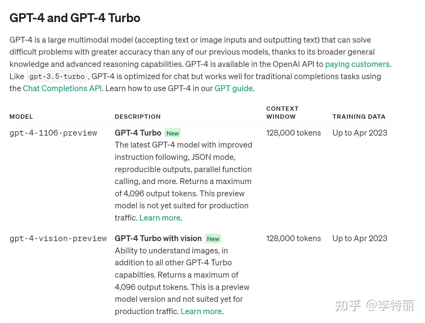 GPT-4 Turbo 登场，有哪些功能值得关注？将带来哪些影响? ( OpenAI API 文档解读 ) - 知乎
