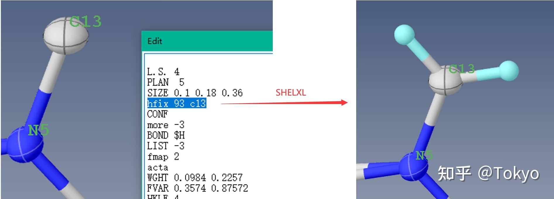 SHELXL和Olex2加氢-端烯碳如何加氢 - 知乎