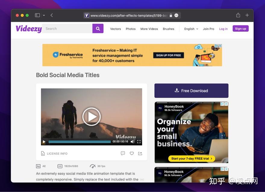 Videezy - 提供高质量设计素材、4K视频素材下载的网站，大部分都可以免费商用全球最大的视频素材网站之一，提供高达4k分辨率的视频素材 ...