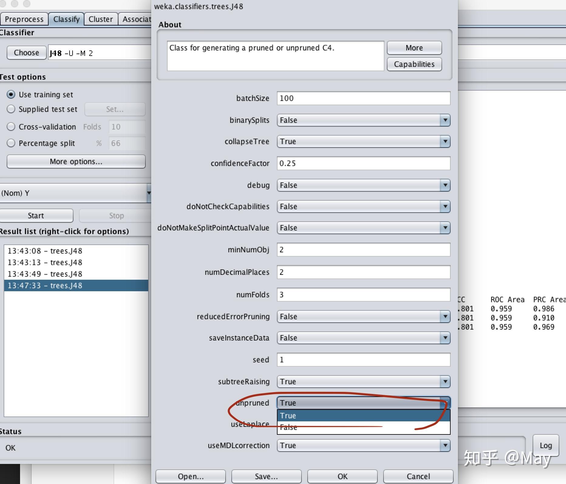 WEKA分类器（Classify）之J48决策树 - 知乎