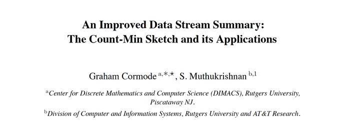 Count-Min Sketch - 知乎