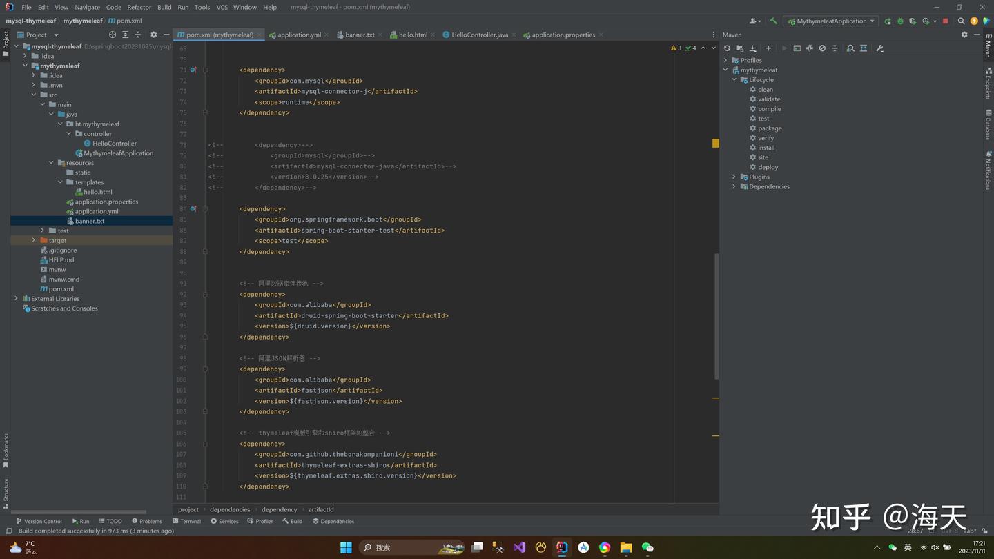 Springboot--Thymeleaf--mysql--sqlserver-----banner.txt---port--海天第一次开启 ...