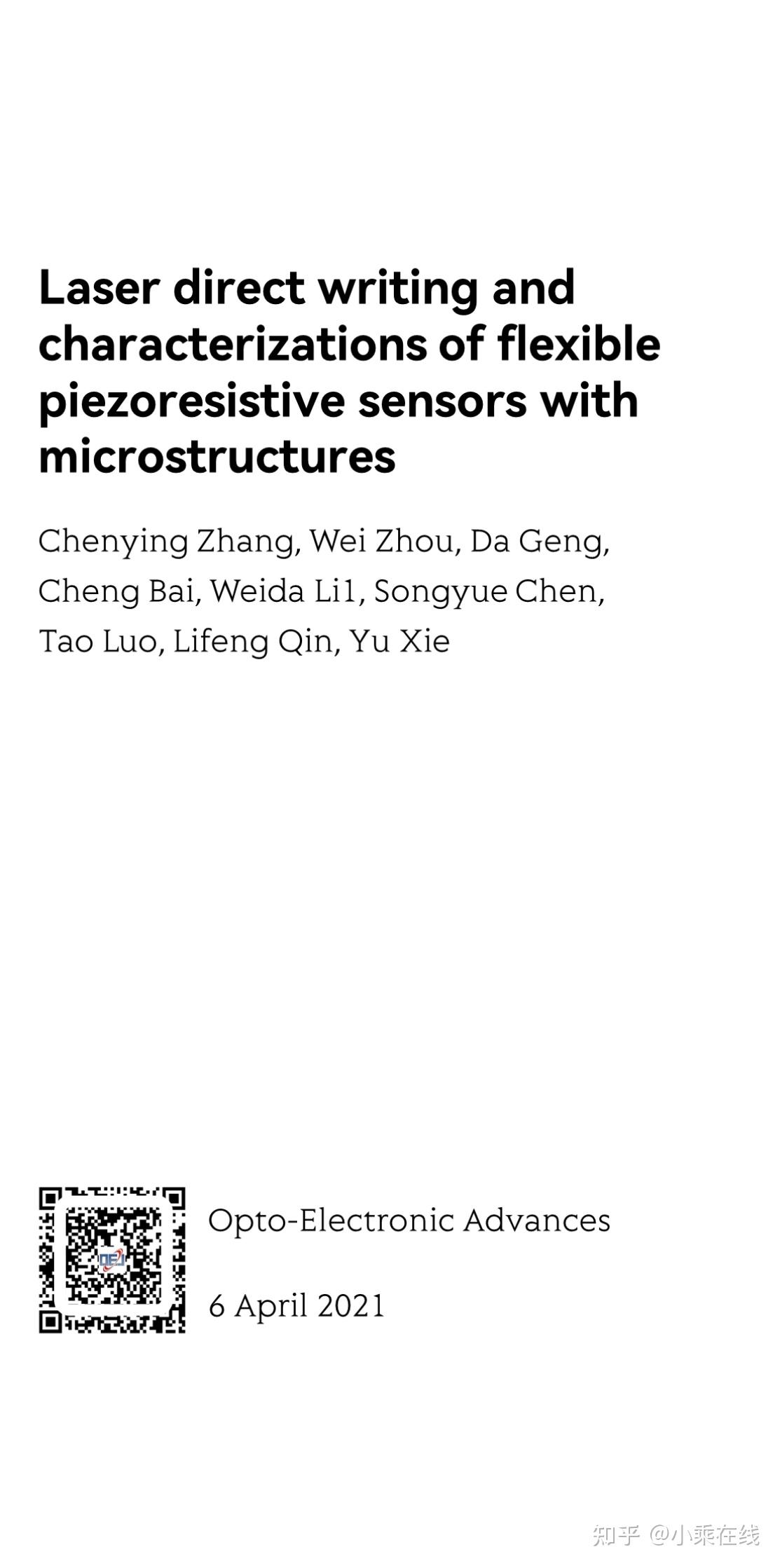 Laser direct writing and characterizations of flexible piezoresistive ...