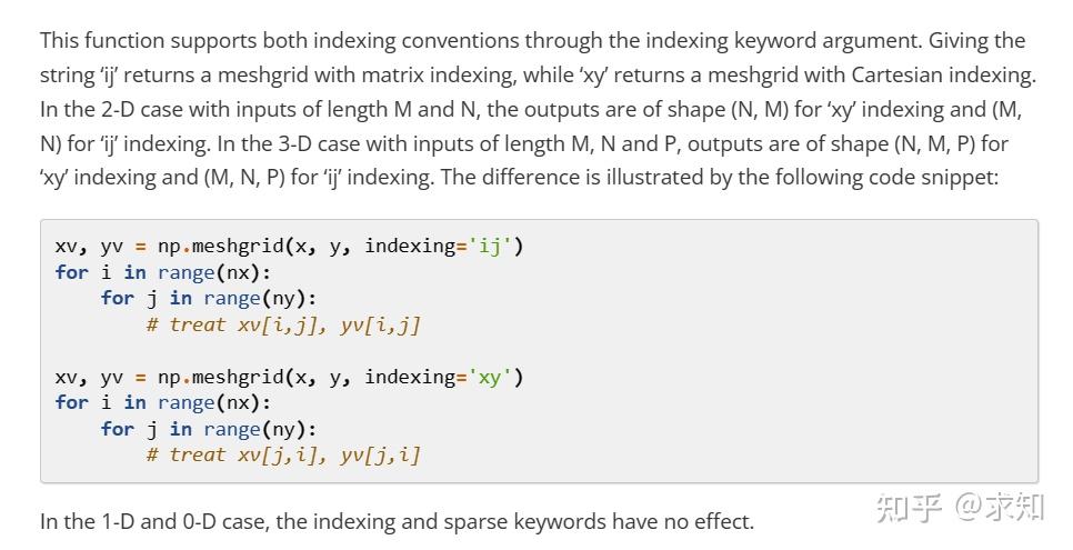 【numpy】np.meshgrid函数使用详解 - 知乎
