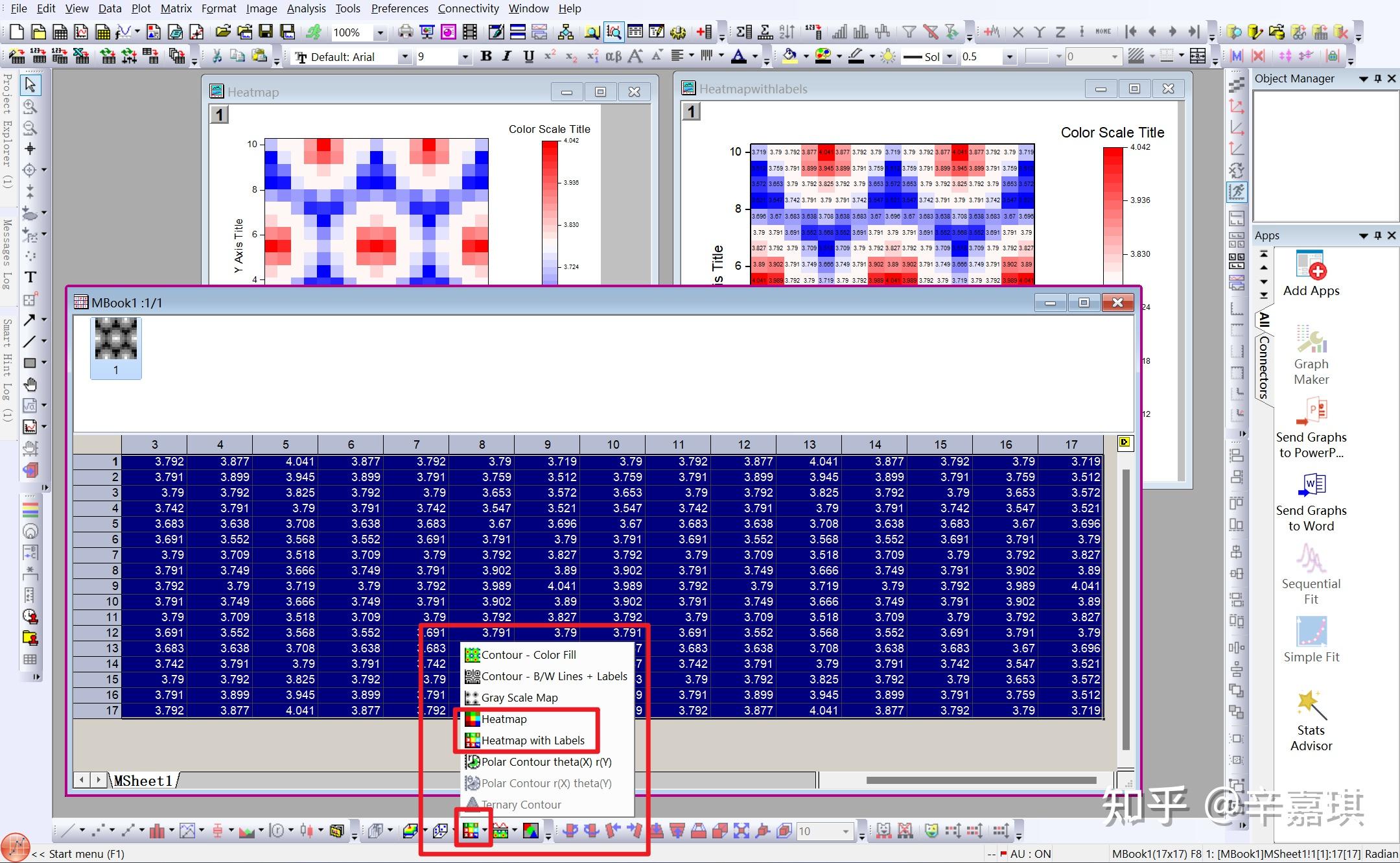 计算工具 科研绘图之热图 heatmap：MatLab、Python、Excel 和 Orgin 绘制方法全总结及横向比较 - 知乎