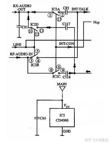 CD4066典型应用电路示例 - 知乎