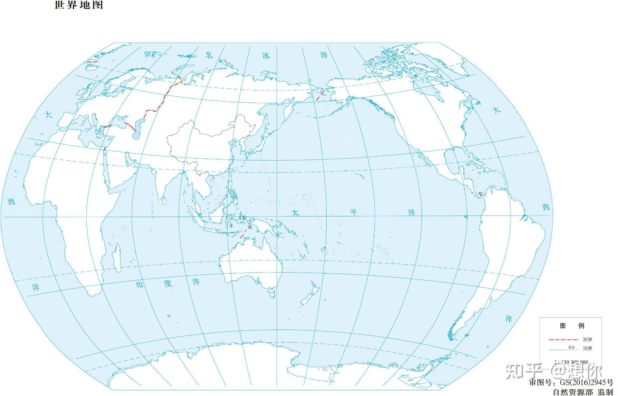 有没有有国界的空白世界地图？ - 知乎