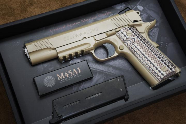 M1911手枪与M45A1手枪之间的区别：瓦斯气动型手枪！ - 知乎