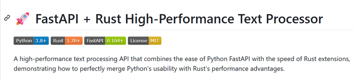 🚀 FastAPI + Rust 高性能文本处理器 - 知乎
