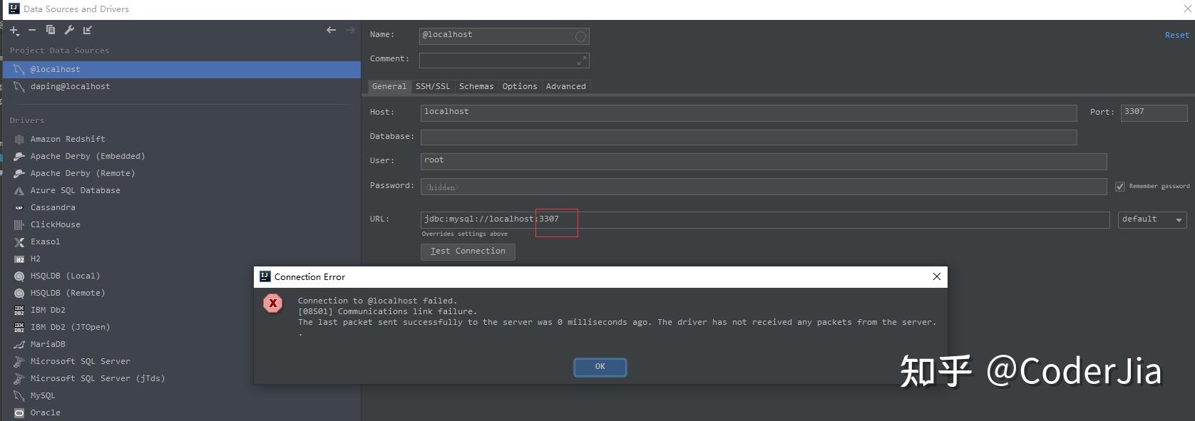 IDEA中连接mysql数据库时提示connection refused，该怎么解决? - 知乎