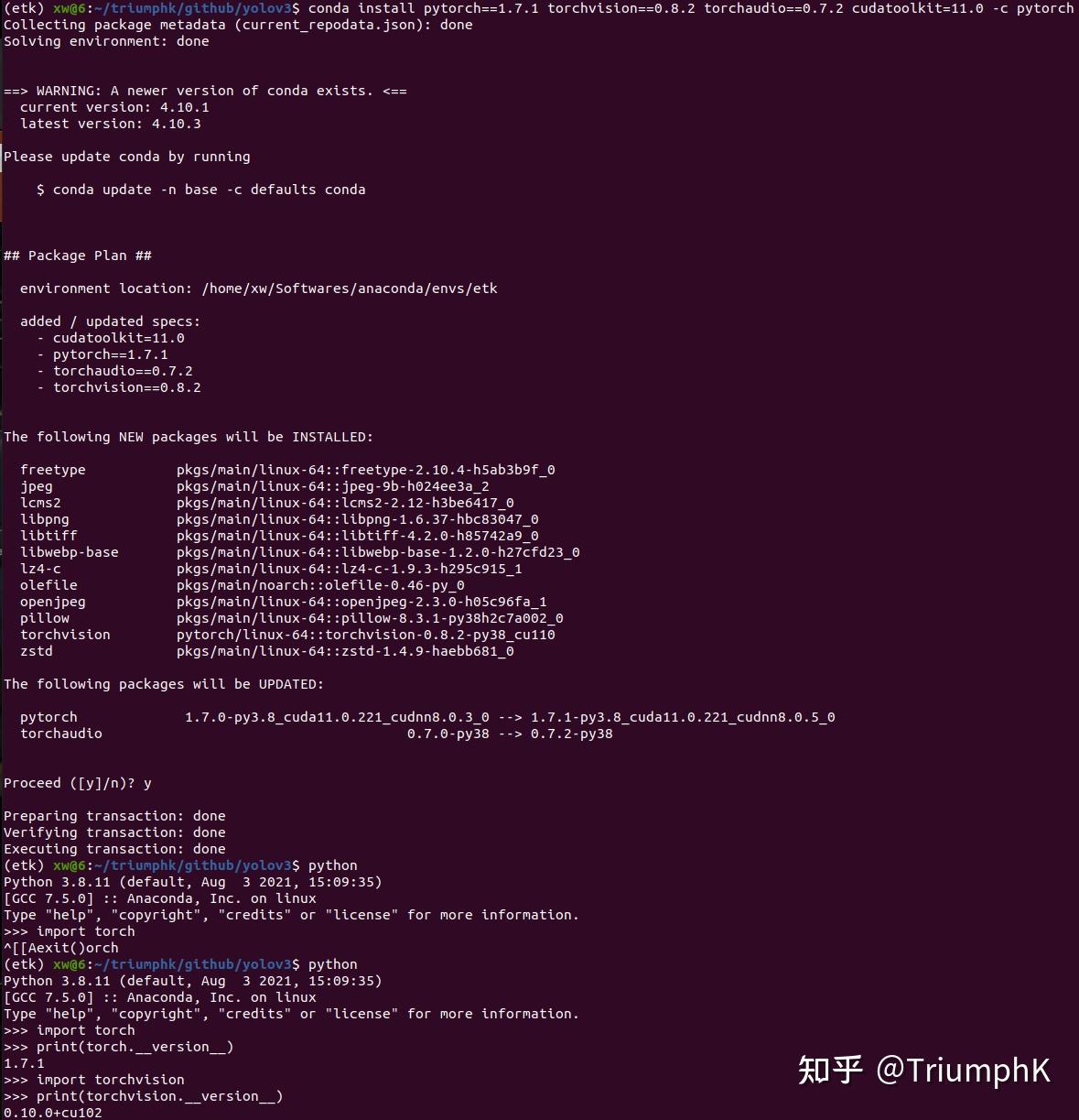 PyTorch及Torchvision与Cuda版本匹配 - 知乎