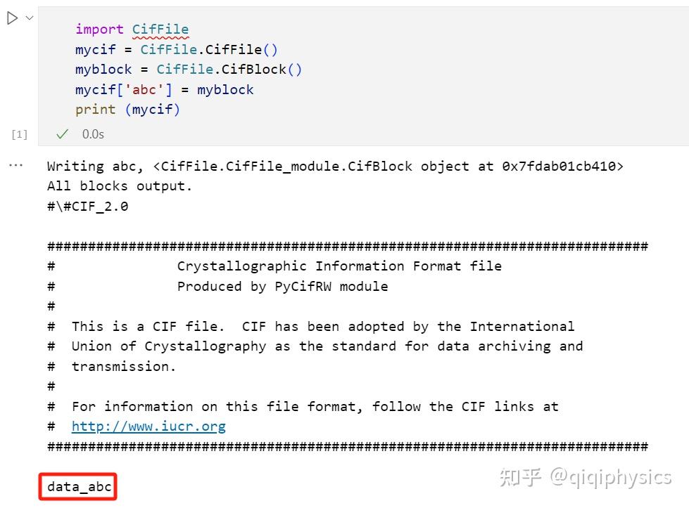 PycifRW 对于 CIF 文件的处理 - 知乎