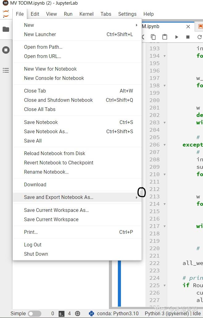Jupyter Notebook 保存与导出选项不显示 - 知乎