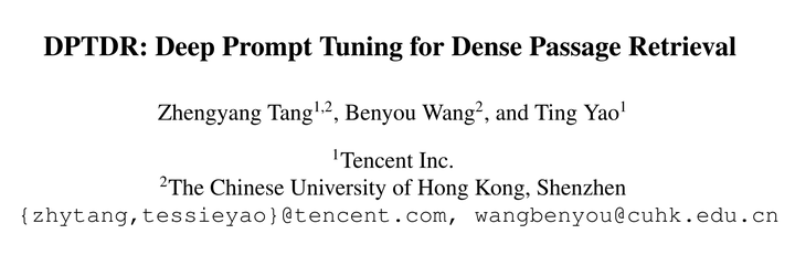 COLING2022｜DPTDR：首次将deep prompt tuning用于稠密段落检索 - 知乎