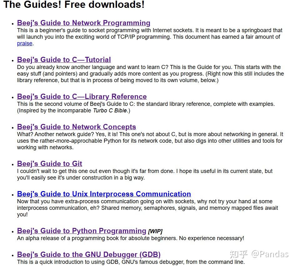 计算机开源博主推荐——Beej Jorgensen - 知乎