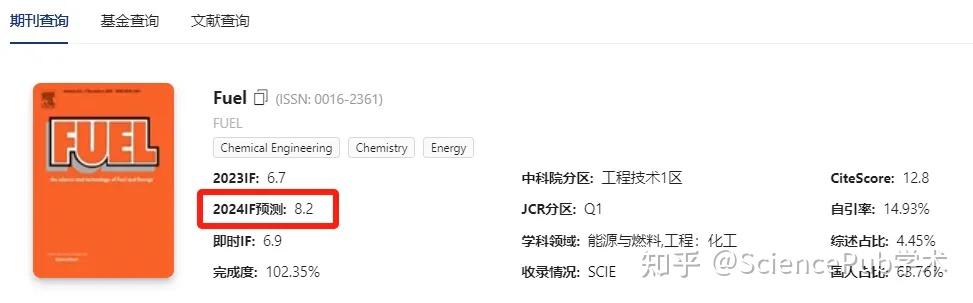 最新消息：惨遭中科院预警的老牌 TOP《Fuel》，今年 IF 或迎大涨！ - 知乎