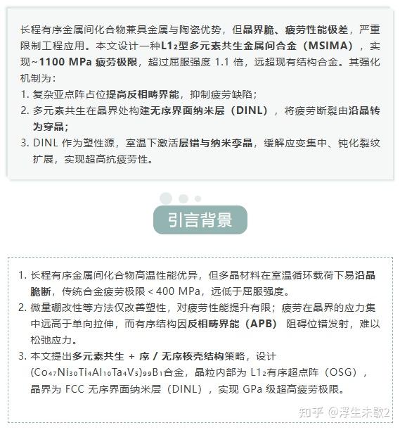 【Nature Communications】增强具有多元素共生的有序金属间合金的抗疲劳能力 - 知乎