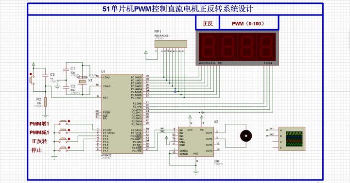 基于51单片机的PWM控制直流电机设计( proteus仿真+程序+报告+讲解视频） - 知乎
