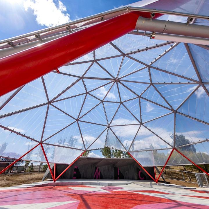 ETFE膜结构丨公园的优美ETFE单层圆顶 - 知乎