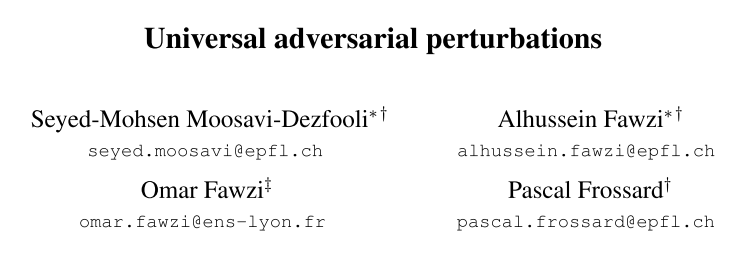 【论文笔记】Universal adversarial perturbations - 知乎