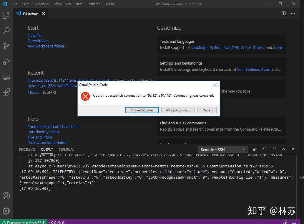 VS code, remote模式, 报错及解决 - 知乎
