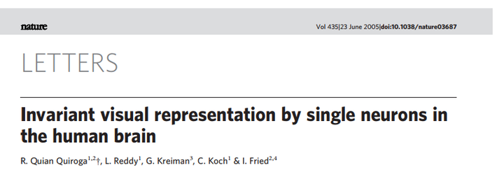 人脑中单神经元的视觉表征 || Invariant visual representation by single neurons in ...