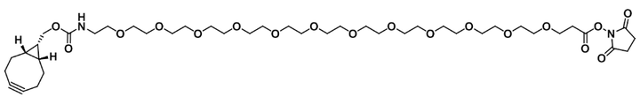 endo-BCN-PEG12-NHS ester中NHS能与生物分子的伯胺基团发生酰胺化反应，实现分子的标记，2702973-70-2 - 知乎
