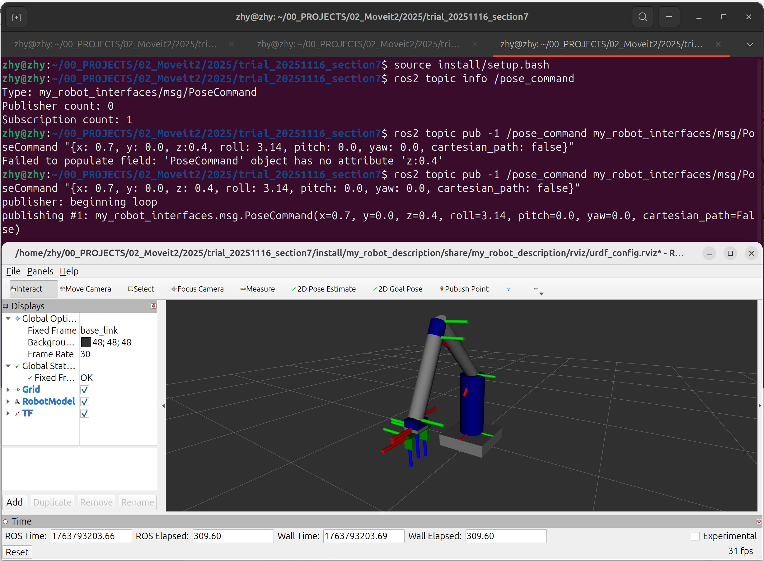【ProjecTrial】Ros2_MoveIt2 - 教程学习 - 使用ROS 2和MoveIt 2来操控6轴机械臂 - Part-9 - 知乎