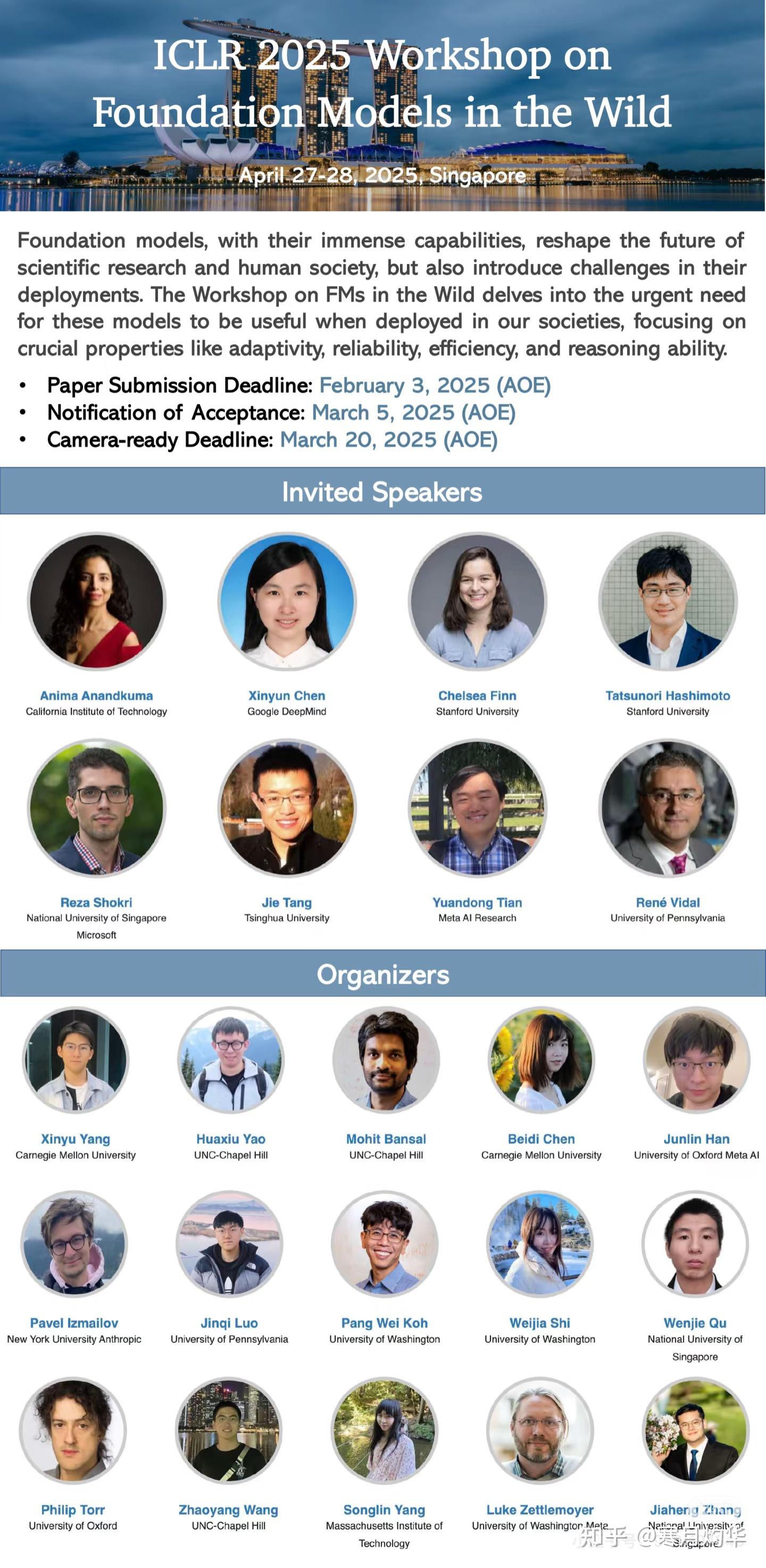 ICLR 2025 Workshop征稿 - 知乎