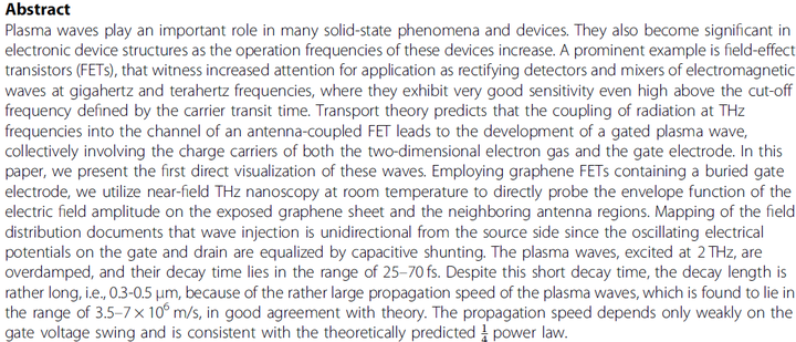 Direct nanoscopic observation of plasma waves in the channel of a ...