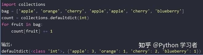 Python中的defaultdict方法 - 知乎