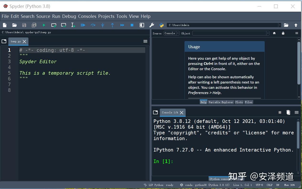 Python3教程001：怎么利用Anaconda3虚拟Python3.8环境并在Python3.8虚拟环境中安装Python程序开发软件Spyder5.0.5 - 知乎