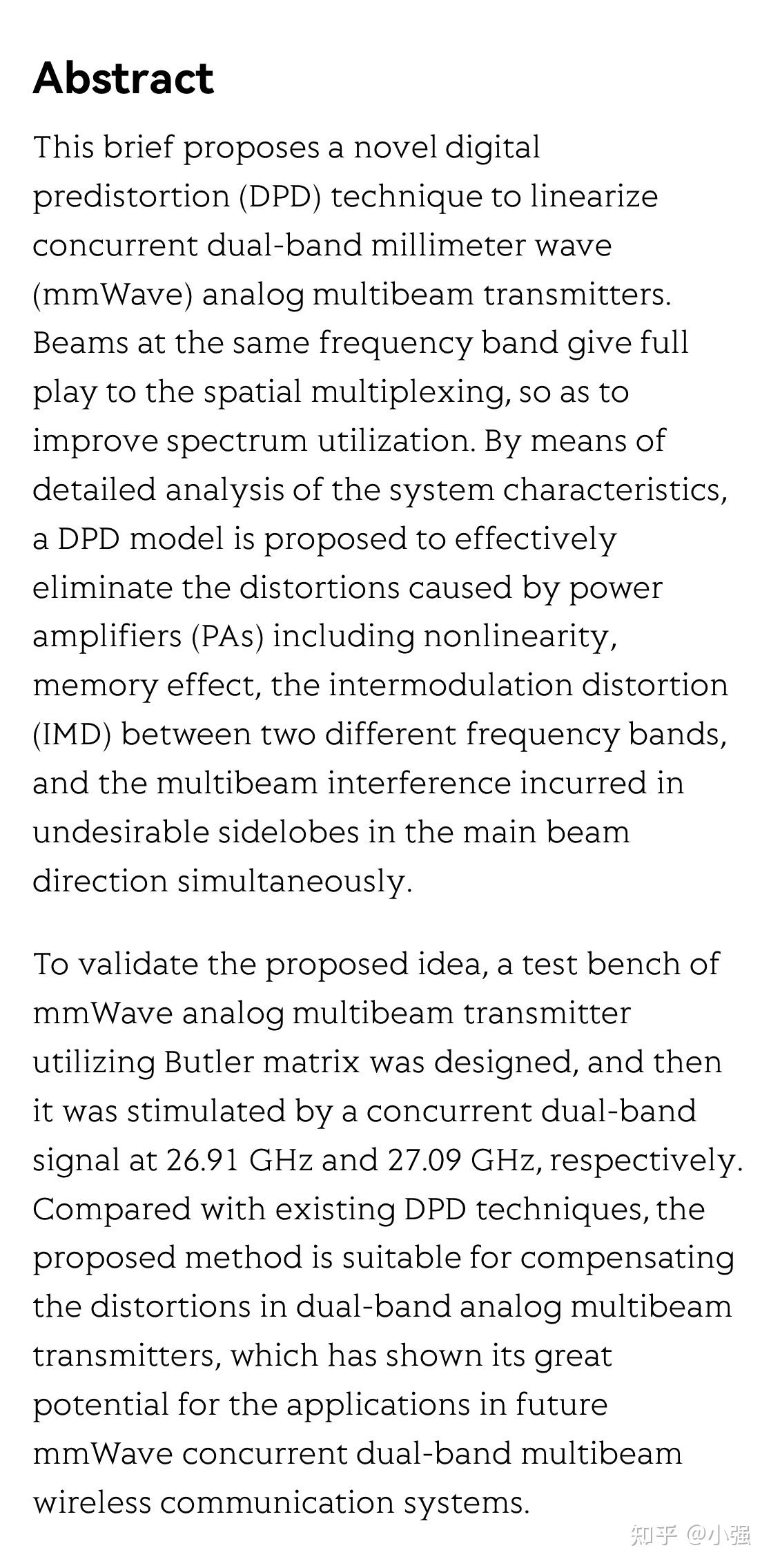 Digital Predistortion for Concurrent Dual-band Millimeter Wave Analog ...