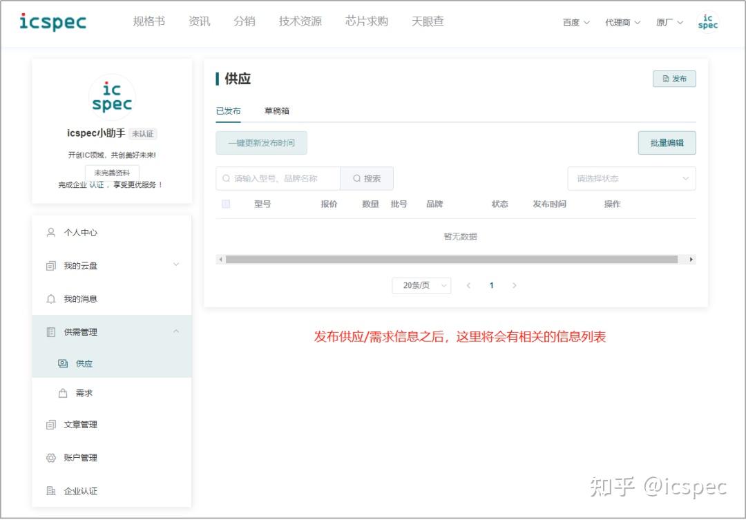 icspec【芯片求购】全"芯"功能，免费发布ic交易信息！ - 知乎