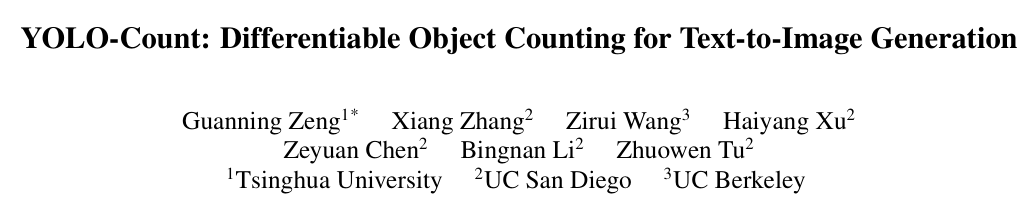 ICCV 2025 | 清华等提出YOLO-Count：让AI“心中有数”，可微分对象计数精准控制图像生成 - 知乎