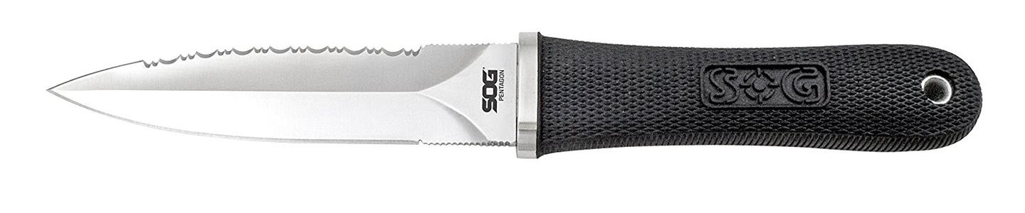 SOG Pentagon S14-N五角菁英直刀测评：一把专为穿刺和劈砍设计的“牛逼”双刃剑 - 知乎