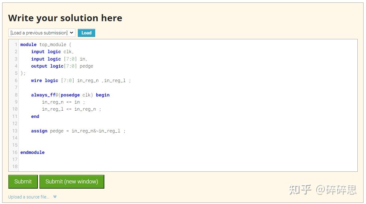 HDLBits: 在线学习 SystemVerilog（十五）-Problem 90-97（触发器和锁存器（2）） - 知乎