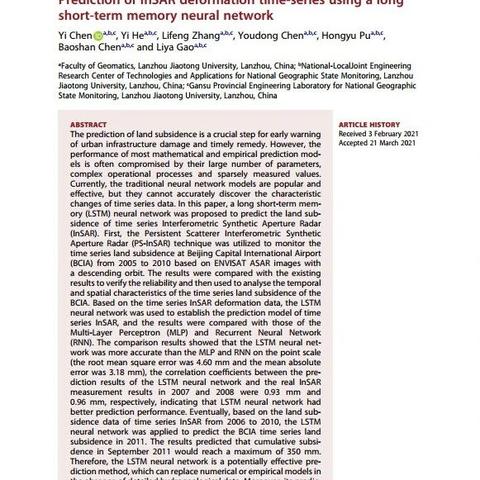 基于LSTM的InSAR形变时间序列预测 - 知乎