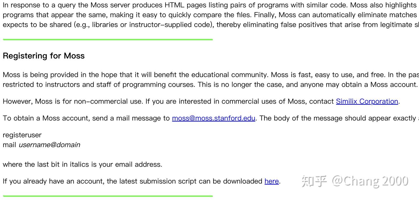 Use MOSS On Your Computer- 如何使用MOSS代码剽窃检测系统 - 知乎
