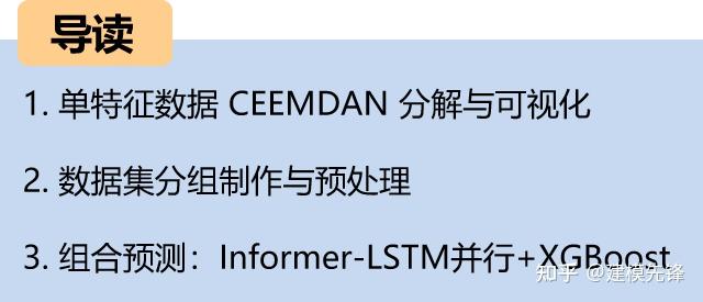 一区直接写！CEEMDAN分解 + Informer-LSTM +XGBoost组合预测模型 - 知乎