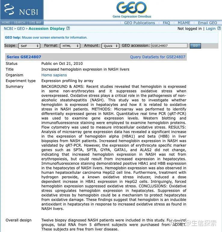 100个GEO基因表达芯片或转录组数据处理023.GSE24807 - 知乎