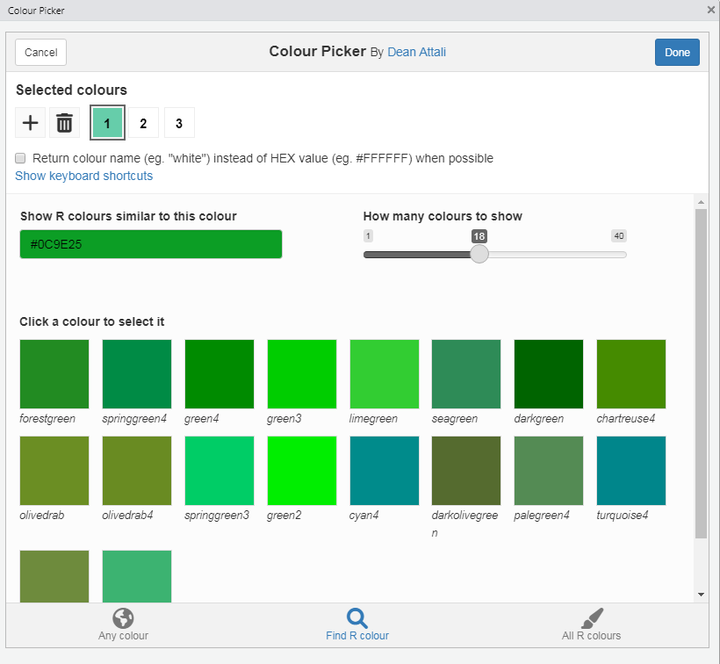 R语言绘图—有趣的颜色拾起(colourpicker) - 知乎