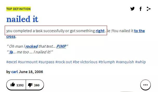 Nailed it的用法 - 知乎