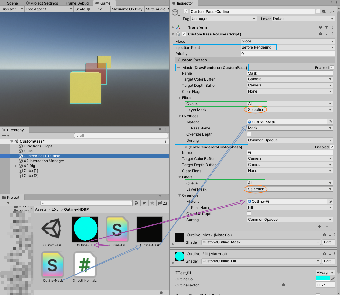 LWRP/URP/HDRP中的多Pass shader，以描边效果为例 - 知乎