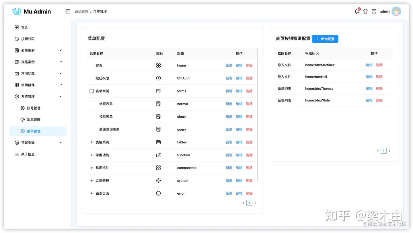 🌈🌈🌈开源项目，React-mu-admin中后台管理系统开箱即用的前端解决方案 - 知乎