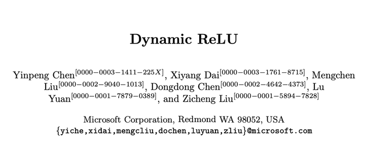 Dynamic ReLU：微软推出提点神器，可能是最好的ReLU改进 | ECCV 2020 - 知乎