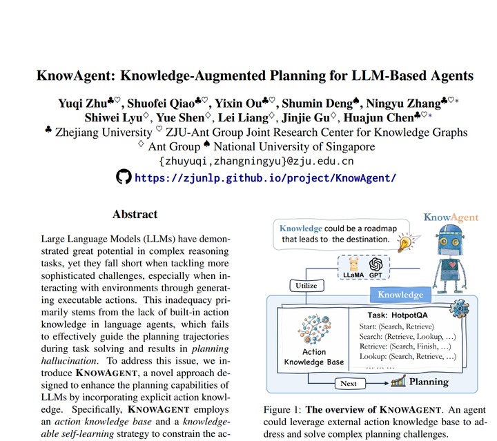 【LLM-agent】KNOWAGENT：知识增强的大模型agent规划 - 知乎
