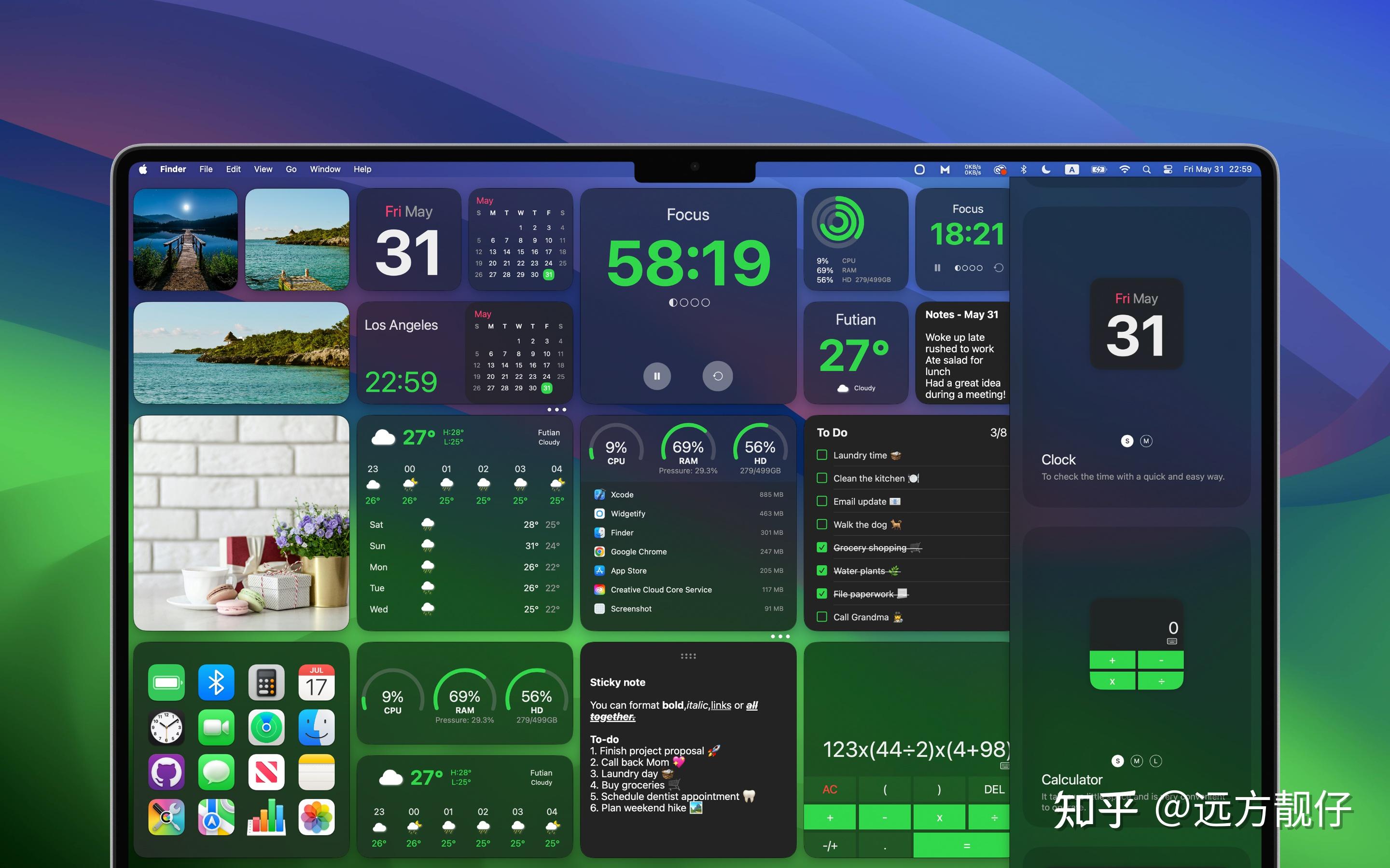 MacOS定制桌面小组件：Widgetify，比系统更简单方便使用 - 知乎