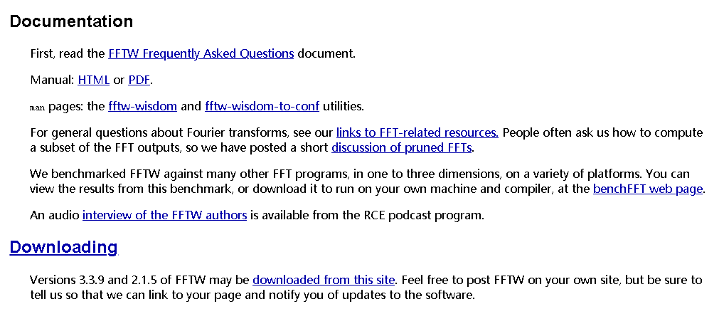 酷站推荐 - fftw.org - FFTW | 快速傅里叶变换 - 知乎